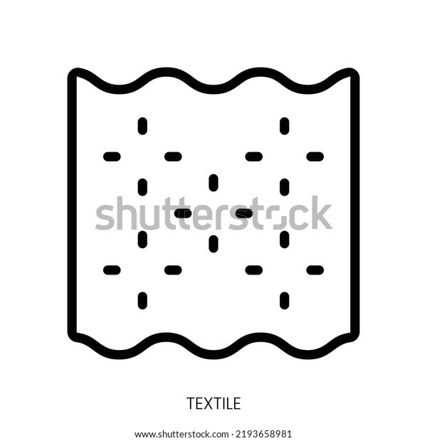 Textile Icon Line Art Style Design Stock Vector (Royalty Free ...