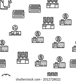 Textile Production Collection Icons Set Vector Stock Vector (Royalty ...