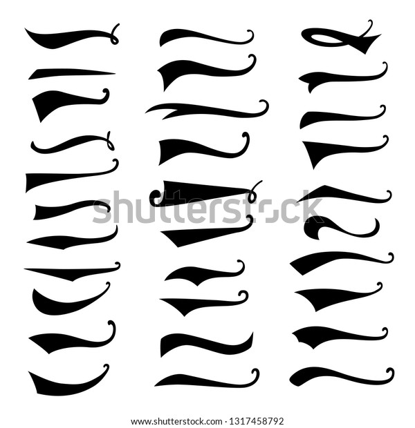 Texting Tails Swoosh Swash Vector Set Stock Vector (Royalty Free ...