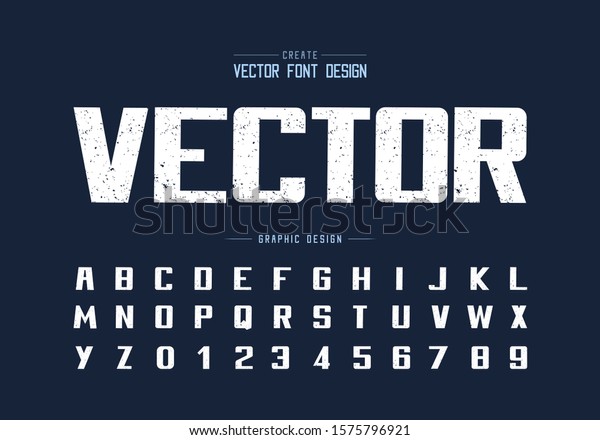 Texture Font Bold Alphabet Vector Rough: เวกเตอร์สต็อก (ปลอดค่า ...
