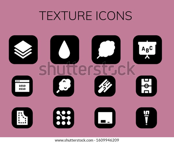 Texture Icon Set 12 Filled Texture: vector de stock (libre de regalías ...