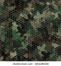 Texture Military Camouflage Seamless Pattern Abstract Stock Vector (Royalty Free) 1856280100 ...