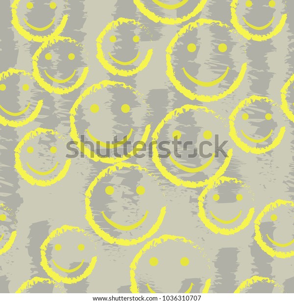 Texture Smiling Face Stock Vector (Royalty Free) 1036310707 | Shutterstock
