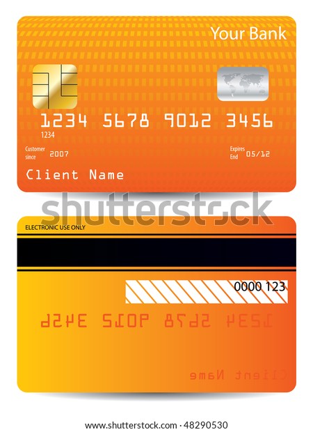 Textured Credit Card Design Stock Vector (Royalty Free) 48290530