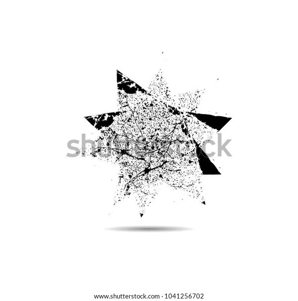Textured Star Vector Shapes Used Stamps Stock Vector (Royalty Free ...