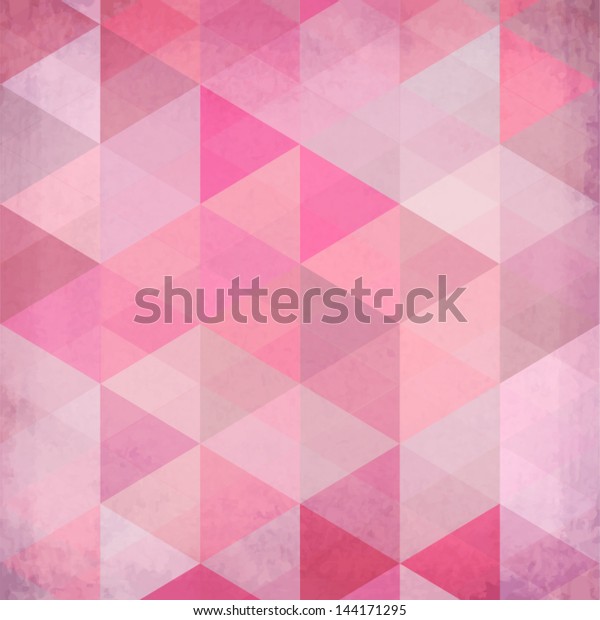 Textured Vintage Pink Vector Triangles Background Stock Vector (Royalty ...