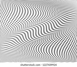 Textured Wavy Dotted Lines Background Pattern Stock Vector (Royalty ...
