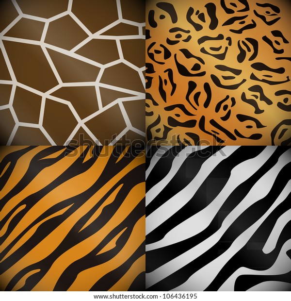 Textures Safari Animals Stock Vector (Royalty Free) 106436195