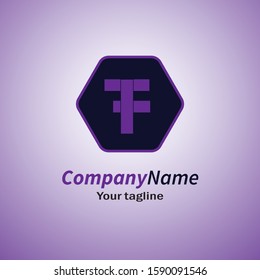 Tf Logo Company Typography Initial Concept Stock Vector (Royalty Free ...