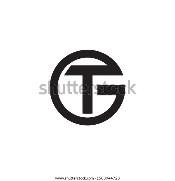 Tg Logo Design Simple Modern Circle Stock Vector (Royalty Free) 1583944723