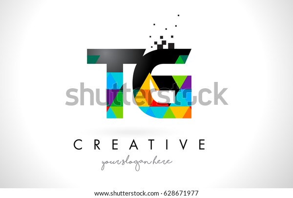 Tg T G Letter Logo Colorful Stock Vector (Royalty Free) 628671977 ...