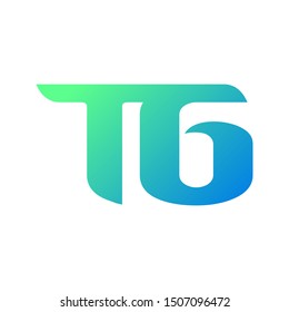 Tg T6 Letter Logo Combination Vector Stock Vector (Royalty Free ...