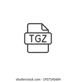 Tgz File Format Line Icon Simple Stock Vector (Royalty Free) 1937145604 ...