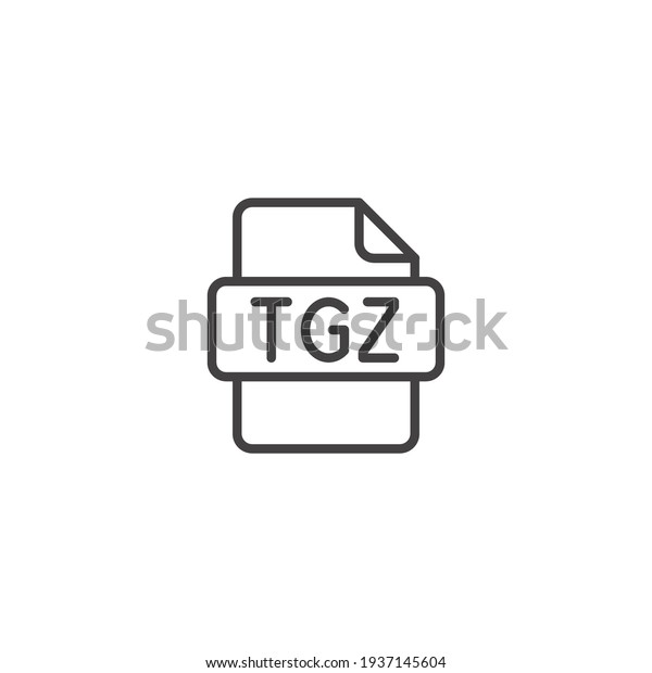 Tgz File Format Line Icon Simple Stock Vector (Royalty Free) 1937145604 ...