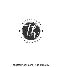 Th Initial Beauty Monogram Logo Vector Stock Vector (Royalty Free ...