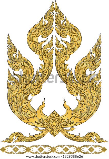 Thai Art Element Line Kranok: เวกเตอร์สต็อก (ปลอดค่าลิขสิทธิ์ ...