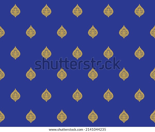 Thai Art Gold Color Pattern On: เวกเตอร์สต็อก (ปลอดค่าลิขสิทธิ์ ...