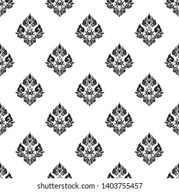 Thai Art Pattern Design Wallpaper Stock Vector (Royalty Free) 1403755478