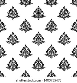 Thai Art Pattern Design Wallpaper Stock Vector (Royalty Free) 1403755478