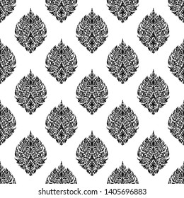 Thai Art Pattern Design Graphic Wallpaper Stock Vector (Royalty Free ...