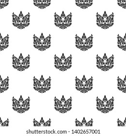 Thai Art Pattern Wallpaper Design: vector de stock (libre de regalías ...