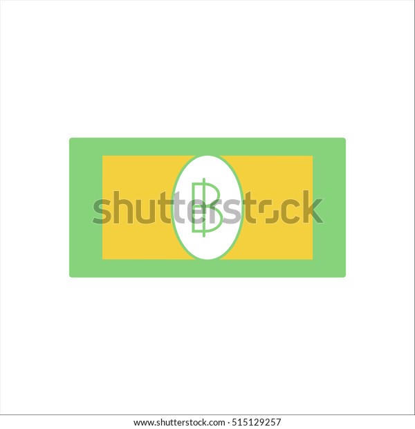 Thai Baht Symbol Sign Flat Icon Stock Vector (Royalty Free) 515129257 ...