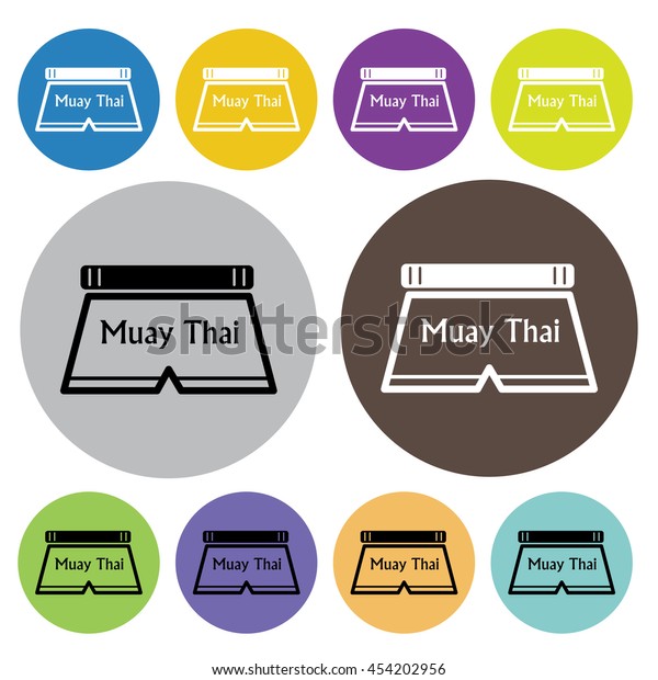 Thai Boxing Icons Setvector Illustration Stock Vector (Royalty Free ...