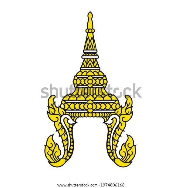 Thai crown vector illustration, crown for king queen
