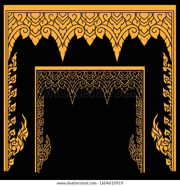 Thai Design Thai Art Vector Vector Stock Vector (Royalty Free ...