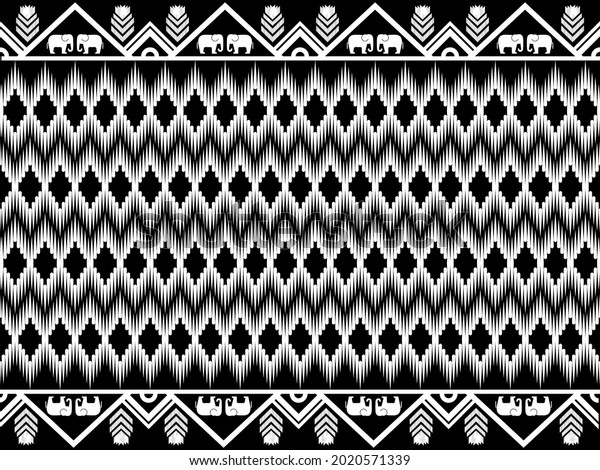 Thai Elephant Pattern Original Design Background Stock Vector (Royalty ...