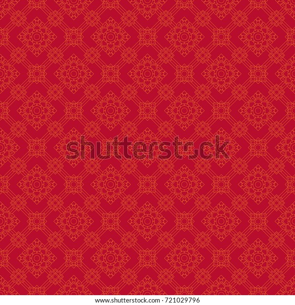 Thai Floral Pattern Seamless Background Stock Vector (Royalty Free ...