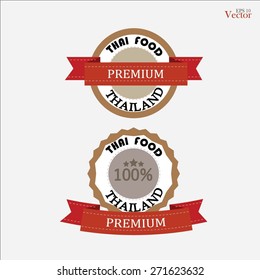 Thai Food Labelthai Foodthai Food Label Stock Vector (Royalty Free ...