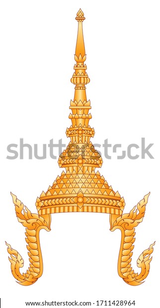 Thai Golden Crown Graphic Vector Stock Vector (Royalty Free) 1711428964 ...