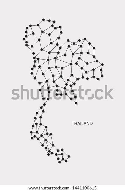 Thai Map Point Scales On White Stock Vector (Royalty Free) 1441100615 ...
