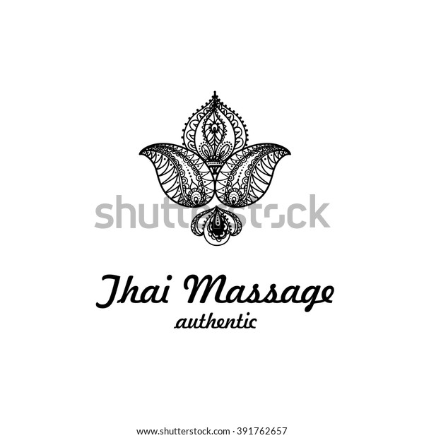 Thai Massage Icon Thai Massage Illustration: Stock-Vektorgrafik ...
