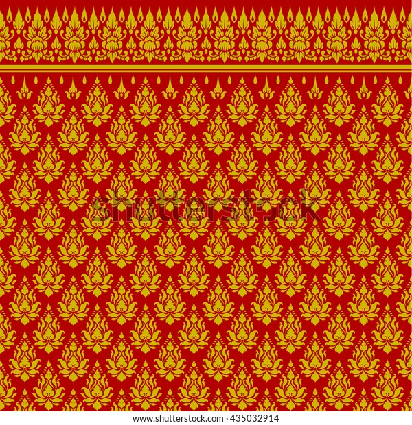 Thai Ornament Background Stock Vector (Royalty Free) 435032914