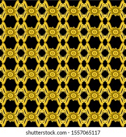 Thai Pattern Golden Yellow Grid Pattern: เวกเตอร์สต็อก (ปลอดค่า ...