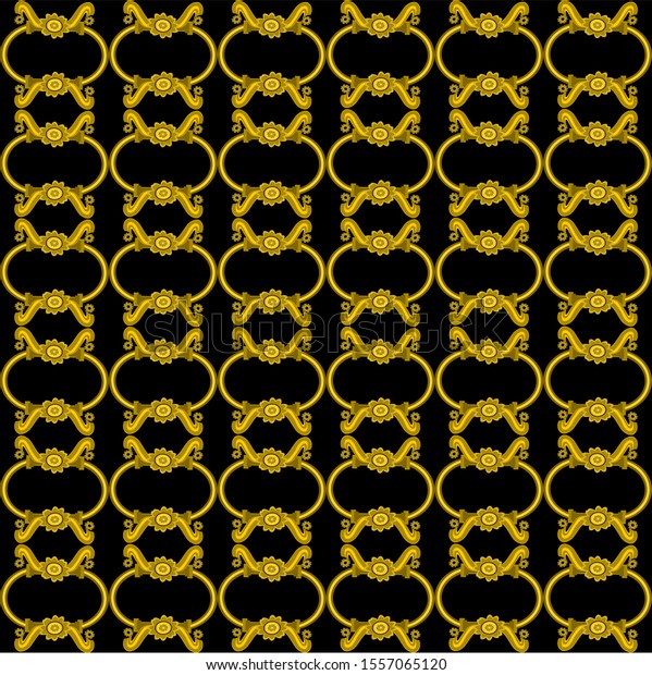 Thai Pattern Golden Yellow Grid Pattern Stock Vector (Royalty Free ...