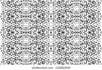 Thai Pattern On White Background Stock Vector (Royalty Free) 1102823969 ...