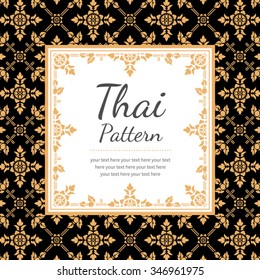 Thai Pattern Template Background Stock Vector (Royalty Free) 346961975 ...