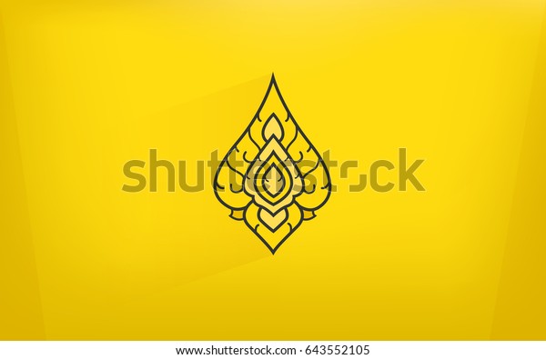 Thai Tradition Art Icon Logo Gold Stock Vector (Royalty Free) 643552105 ...