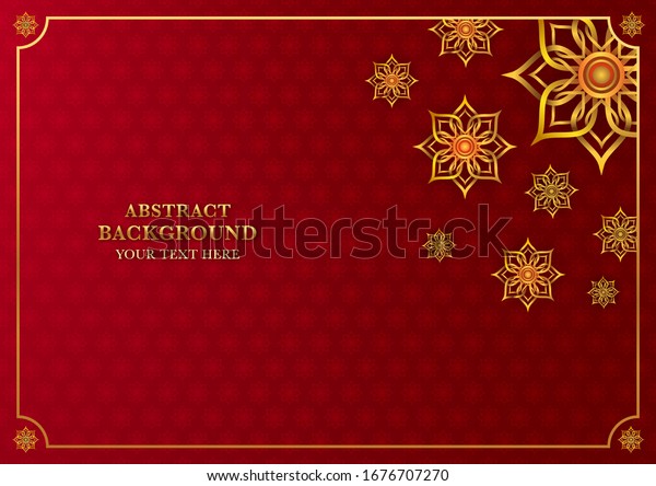 Thai Traditional Background Gold Frame Thai Stock Vector (Royalty Free ...