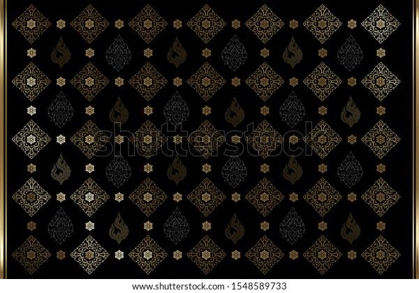 Thai Traditional Design Luxury Background Wallpaper Stock Vector ...