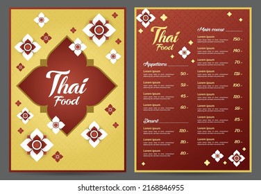 Thai Traditional Menu Design Design Set Stock Vector (Royalty Free ...