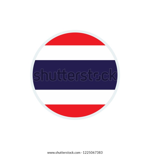 Thailand Flag Thailand Circle Flag Stock Vector (Royalty Free ...