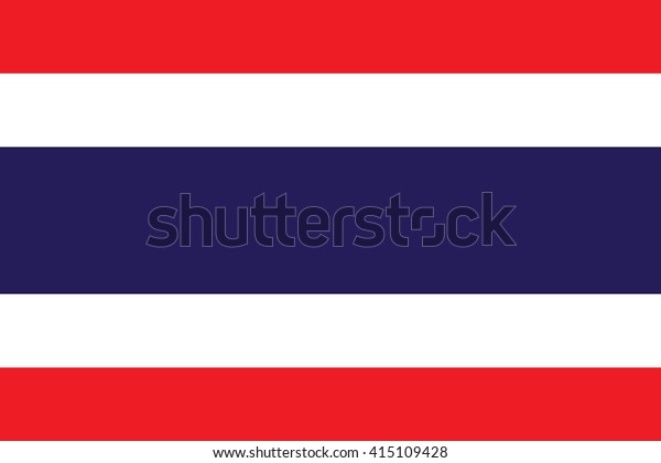 Thailand Flag Official Colors Proportion Correctly Stock Vector ...