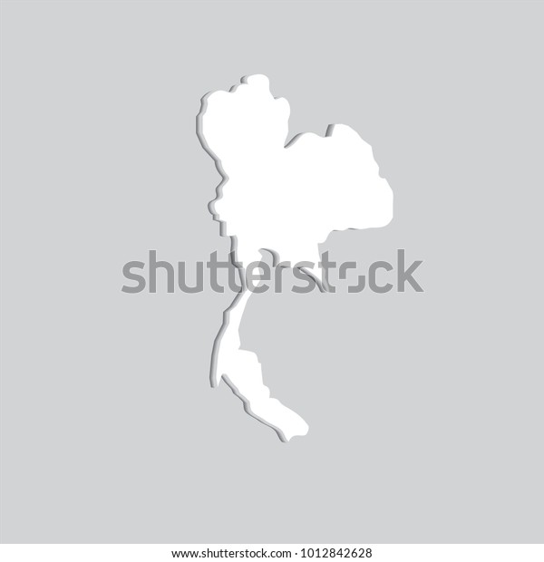 Thailand Map Black On White Background Stock Vector (Royalty Free ...
