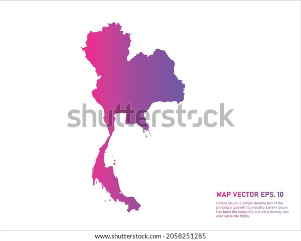 Thailand Map Gradient Color On White: เวกเตอร์สต็อก (ปลอดค่าลิขสิทธิ์ ...