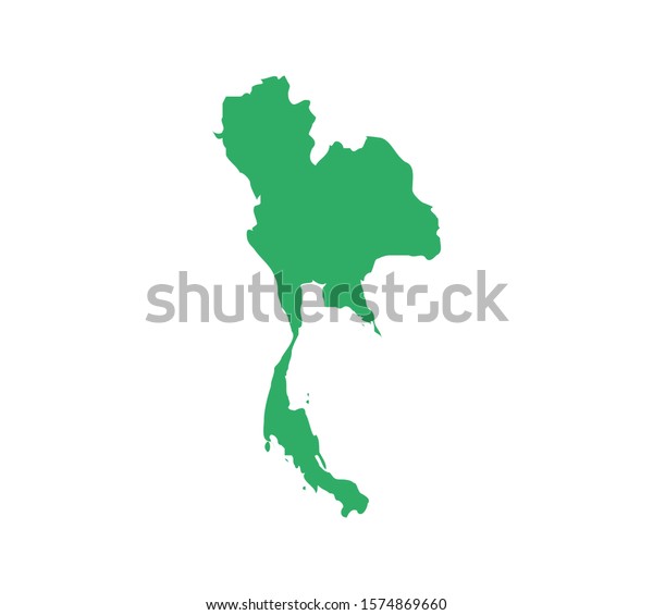 Thailand Map On White Background Vector Stock Vector (Royalty Free ...