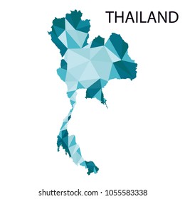 Thailand Map Vector Stock Vector (Royalty Free) 1055583338 | Shutterstock